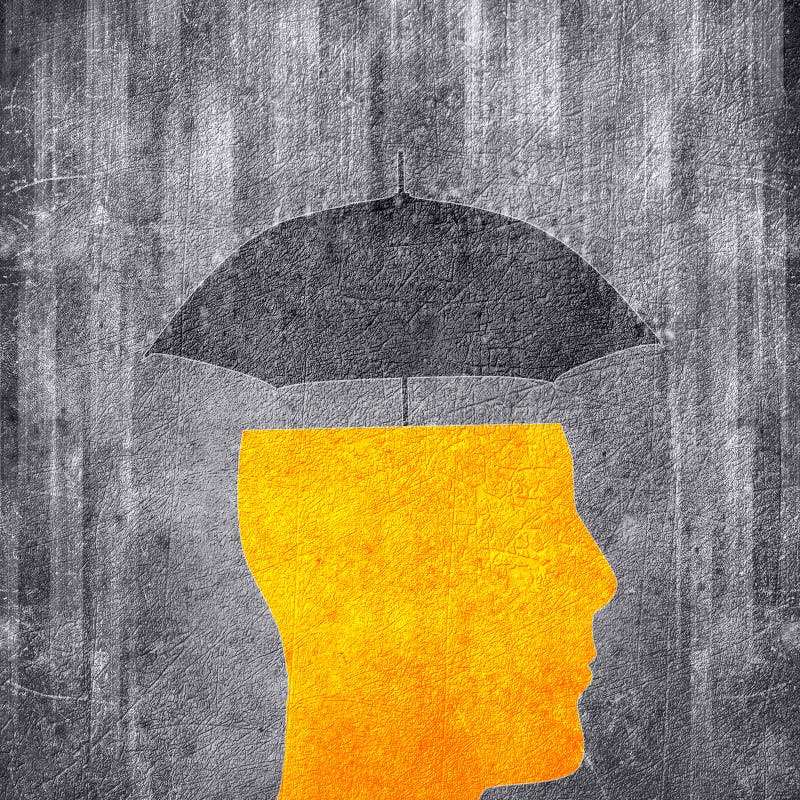 Mind Protection Concept Digital Illustration Stock Illustration ...