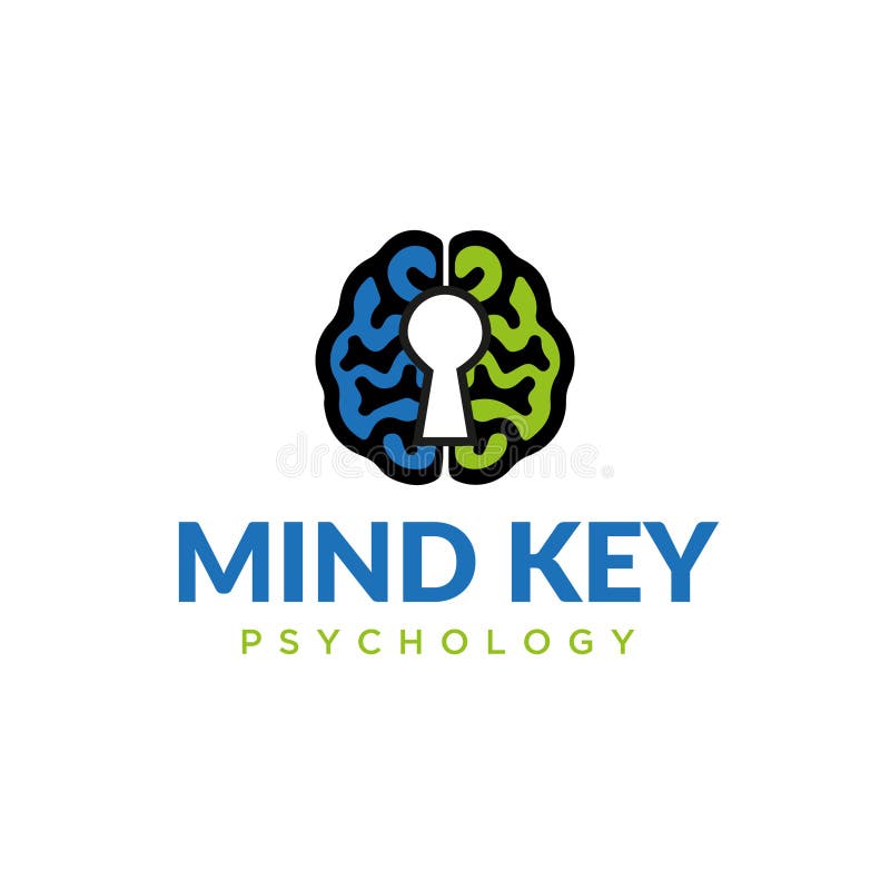 Mind Psychology Key Brain Smart Logo Vector Stock Vector - Illustration ...