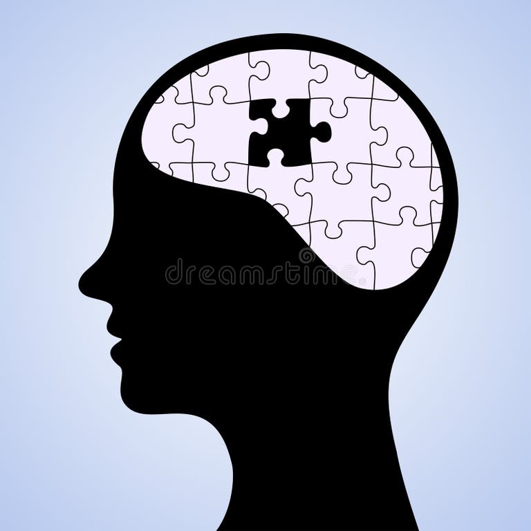 Mind puzzle missing piece stock vector. Illustration of education ...