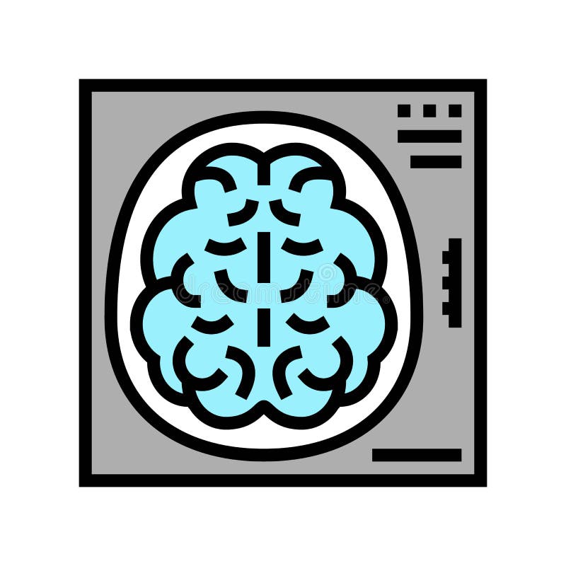 Mind X-ray Color Icon Vector Illustration Stock Vector - Illustration ...