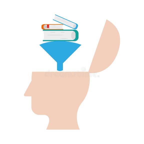 Mind Reading Brain with Funnel Icon Stock Vector - Illustration of ...