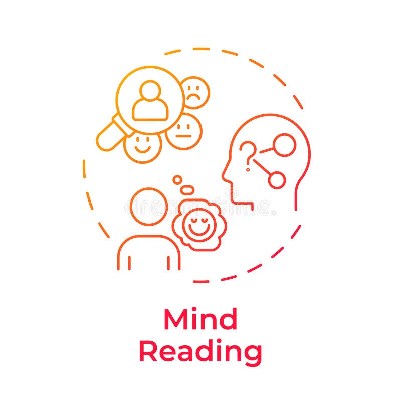 Mind Reading Red Gradient Concept Icon Stock Illustration ... Mind Reading Red Gradient Concept Icon Stock Illustration ...