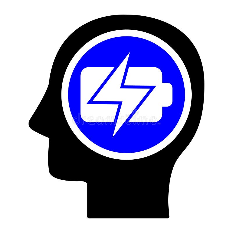 Mind Recharge Icon in Flat Style Stock Vector - Illustration of style ...