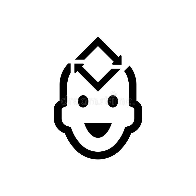 Refresh mind vector icon stock vector. Illustration of brain - 123445436