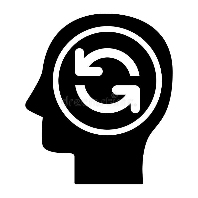Mind Refreshment Icon in Flat Style Stock Vector - Illustration of ...