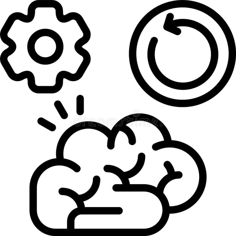 Mind Reset Vector Icon stock illustration. Illustration of restart ...