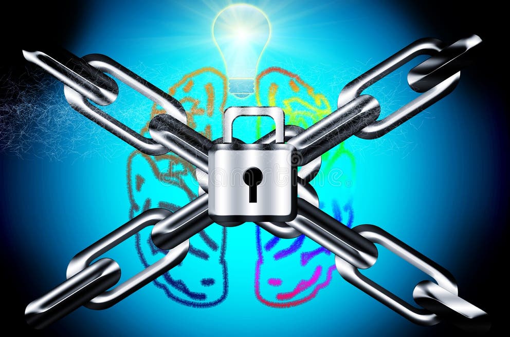Mind security concept stock illustration. Illustration of order - 31869647