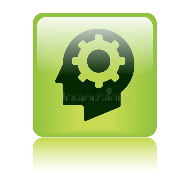 Mind setting gear icon stock illustration. Illustration of gear - 121539613