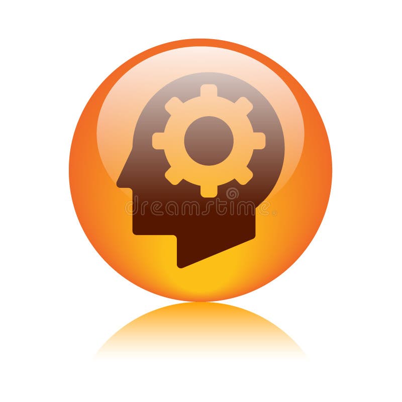 Mind setting gear icon stock vector. Illustration of equipment - 121539563