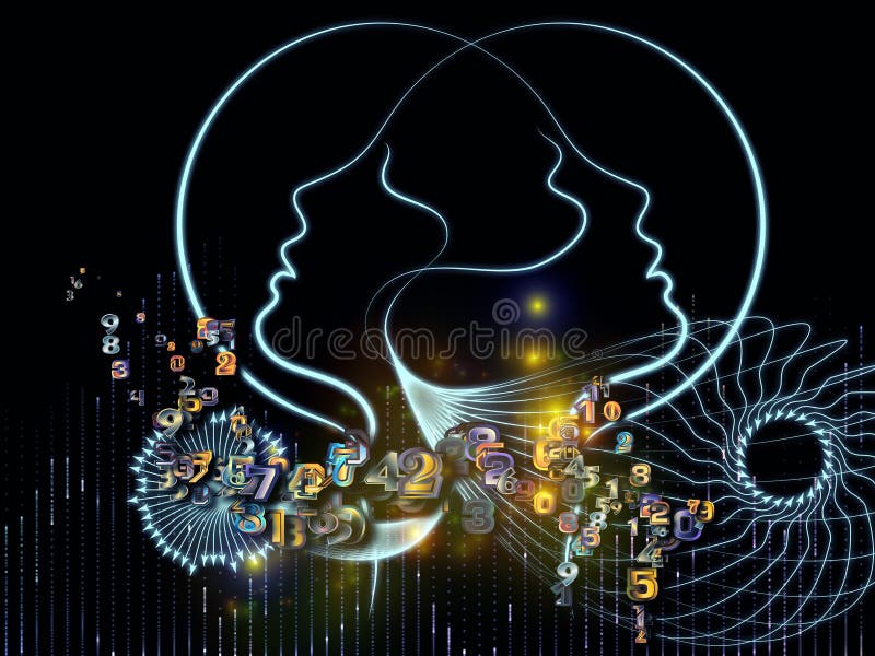 Numbers of Human Mind stock illustration. Illustration of dream - 32429366