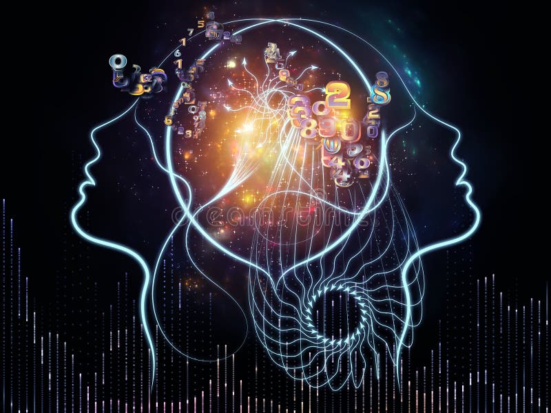 Numbers of Human Mind stock illustration. Illustration of dream - 32429366