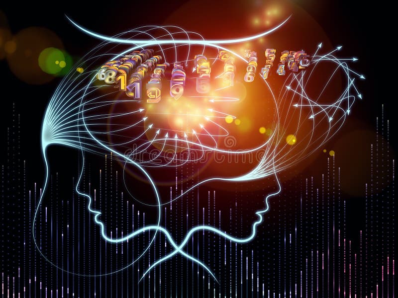 Numbers of Human Mind stock illustration. Illustration of dream - 32429366