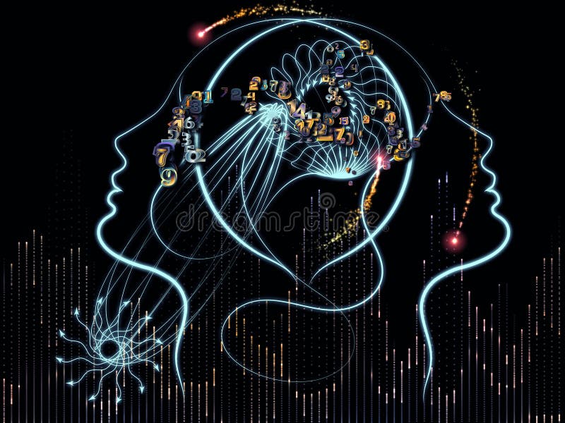 Numbers of Human Mind stock illustration. Illustration of dream - 32429366