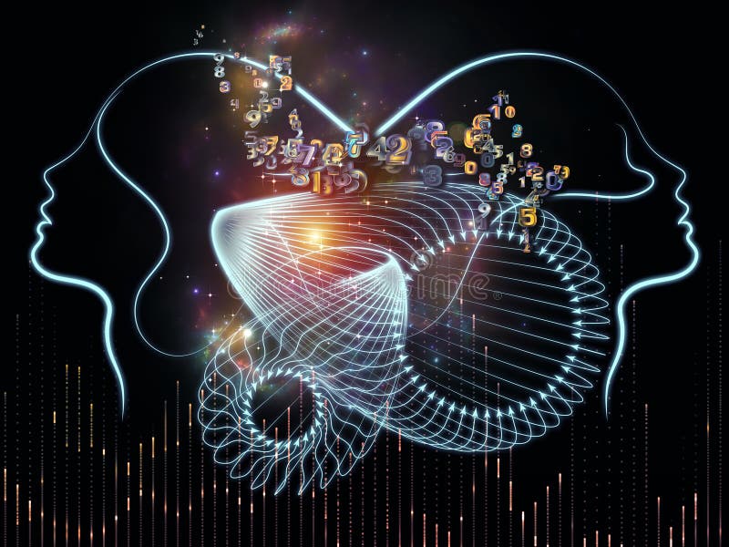 Numbers of Human Mind stock illustration. Illustration of dream - 32429366
