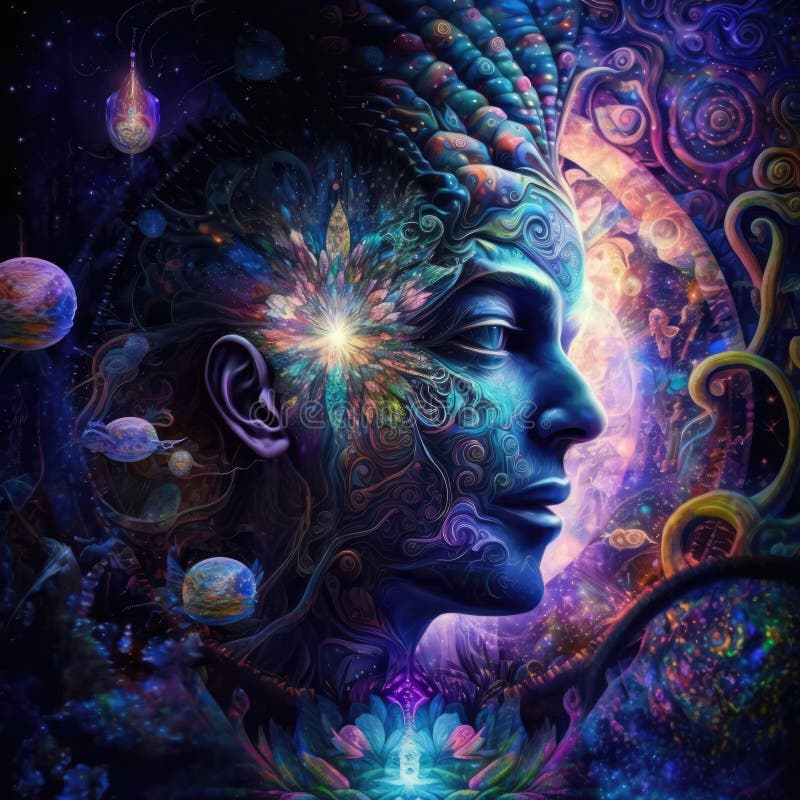 The Colours of the Mind Concept, Generated Ai Stock Illustration ...