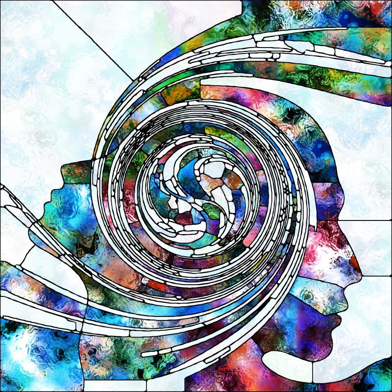 Brain Swirl Woodcut stock illustration. Illustration of head - 148018660