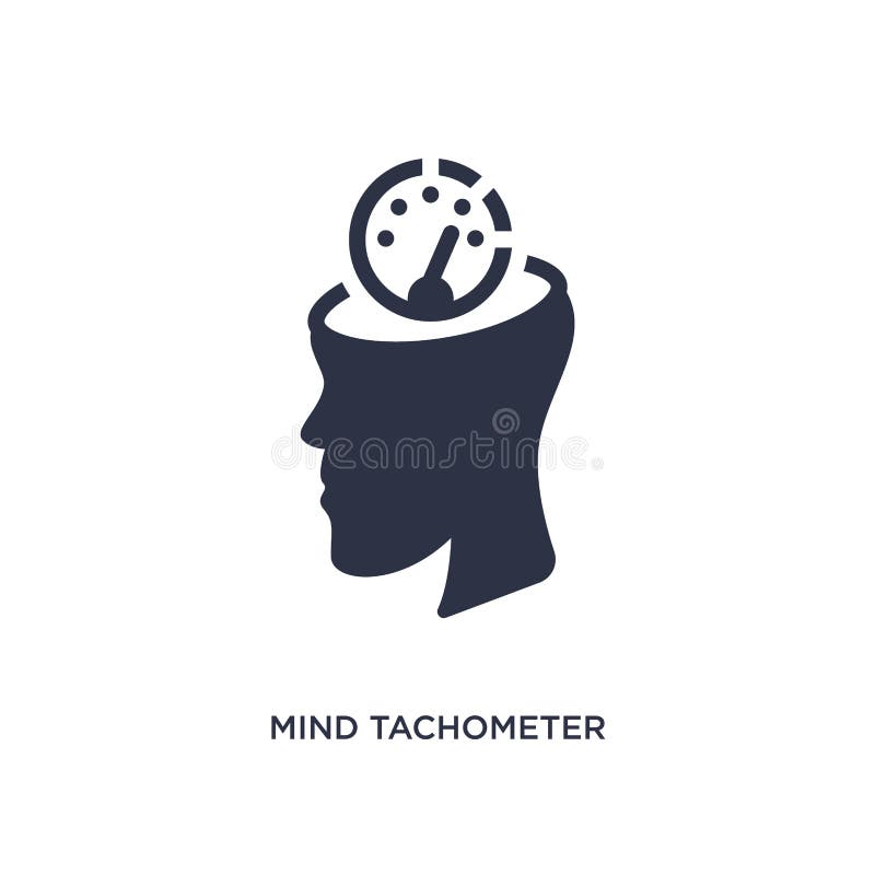 Mind Tachometer Icon on White Background. Simple Element Illustration ...