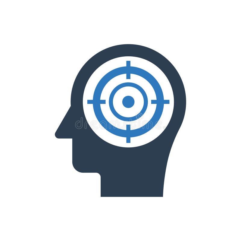 Mind Target Icon stock illustration. Illustration of success - 376041654