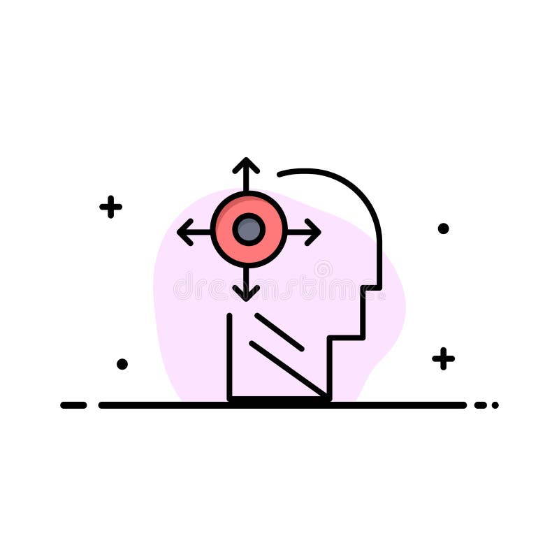 Mind, Transform, Yourself, Head Business Flat Line Filled Icon Vector ...