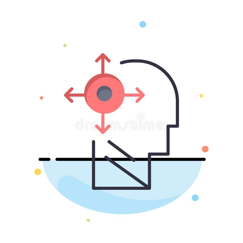 Mind, Transform, Yourself, Head Business Logo Template. Flat Color ...