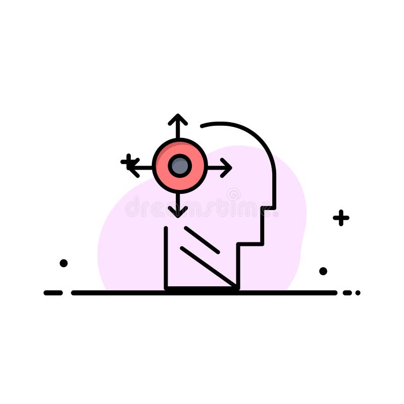 Mind, Transform, Yourself, Head Business Logo Template. Flat Color ...