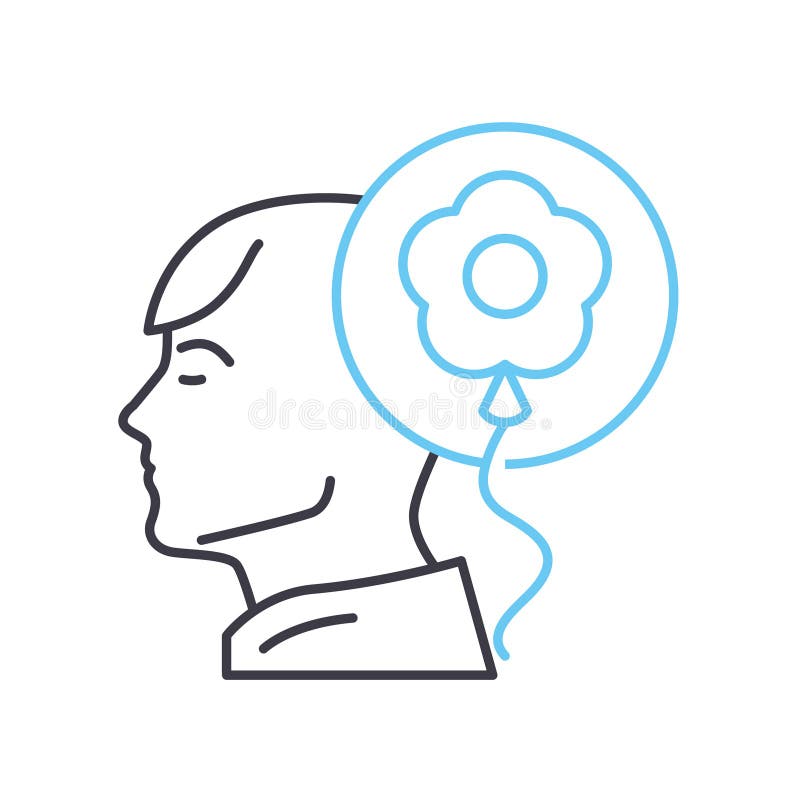 Mind Unlock Line Icon, Outline Symbol, Vector Illustration, Concept ...