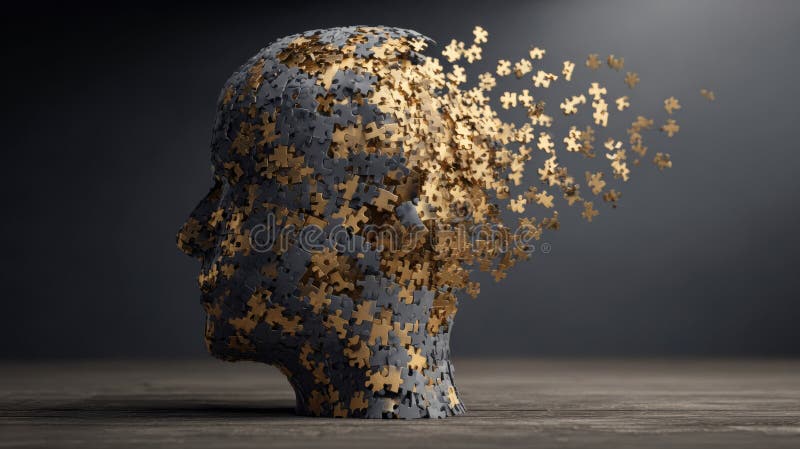 Mind Unlocking Represented As a Puzzle Disassembling To Reveal Thoughts ...