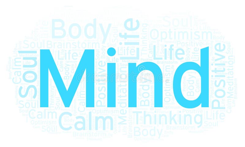 Mind word cloud stock illustration. Illustration of typography - 132641674