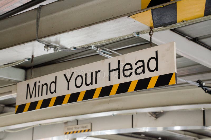 Mind Your Head. Mind Your Safety. Builder in Safety Helmet Protect Head ...