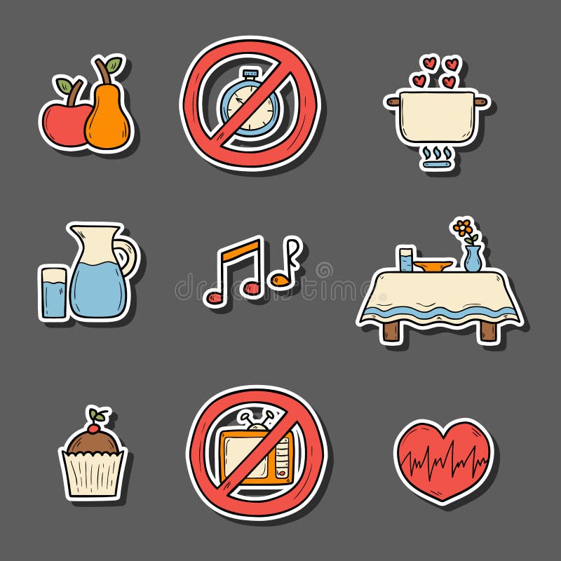 Mindful Eating Stock Illustrations – 729 Mindful Eating Stock ...