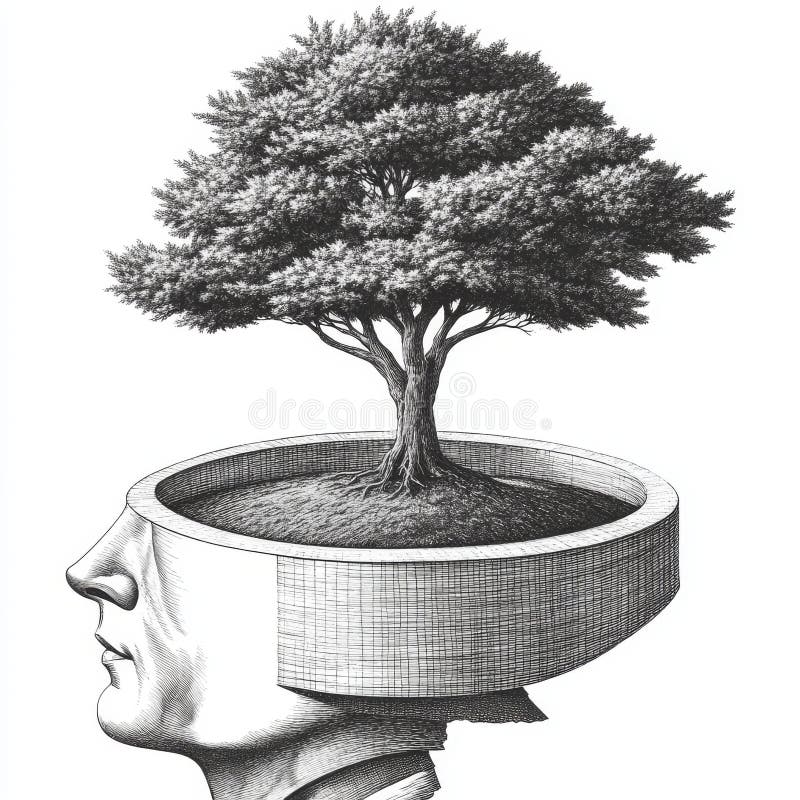 Mindful Growth is a Conceptual Representation of a Man with an Open ...