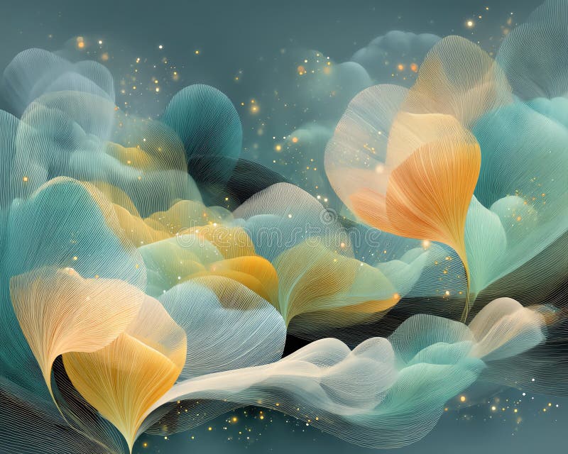 Mindful Line Pattern Design Blending Organic Ink with Digital Glow ...