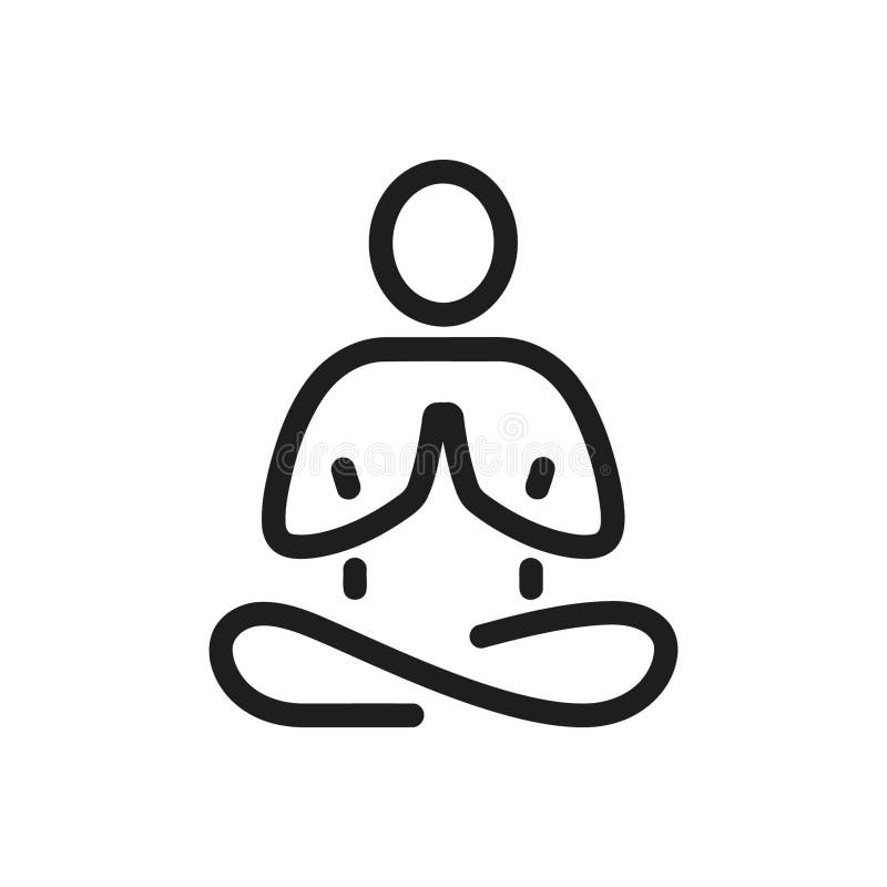 Mindful Lotus Position Icon Stock Illustration - Illustration of vector ...