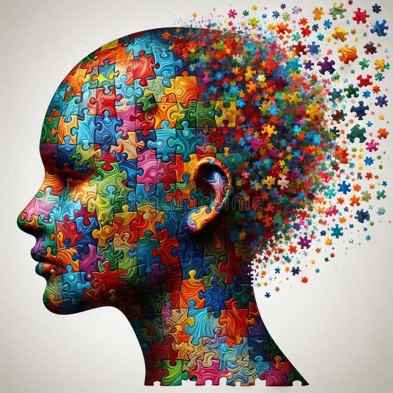 Mindful Puzzles of Human Psyche Stock Image - Image of generated, ideas ...