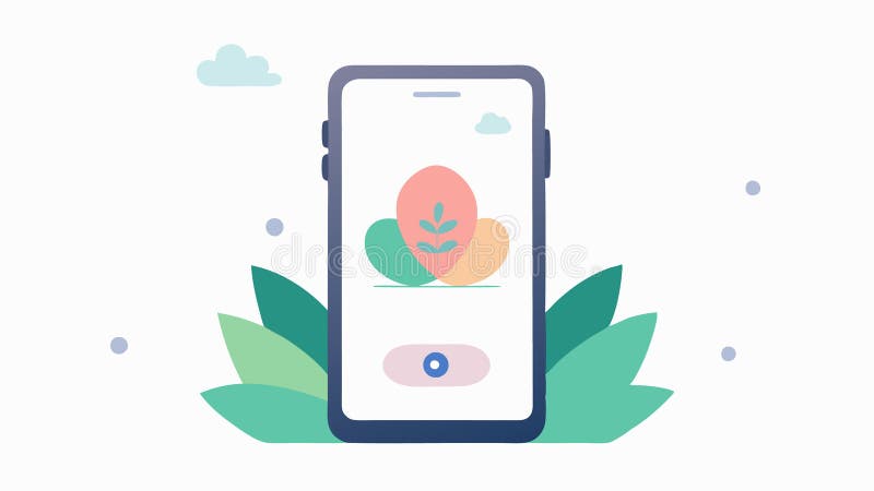 Mindfulness App Interface a Smartphone Screen Displaying a Calming ...