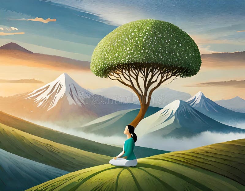 Mindfulness As Mental Mind Peace, Balance and Wellness Concept ...