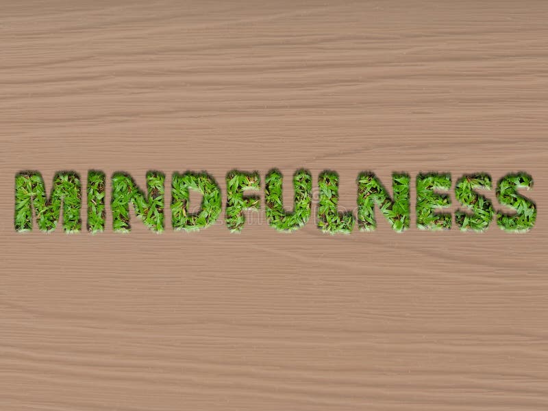 Mindfulness Concept Using Grass Text Effect Stock Photo - Image of ...