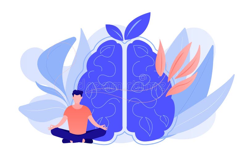 Mindfulness Concept Vector Illustration. Stock Vector - Illustration of ...