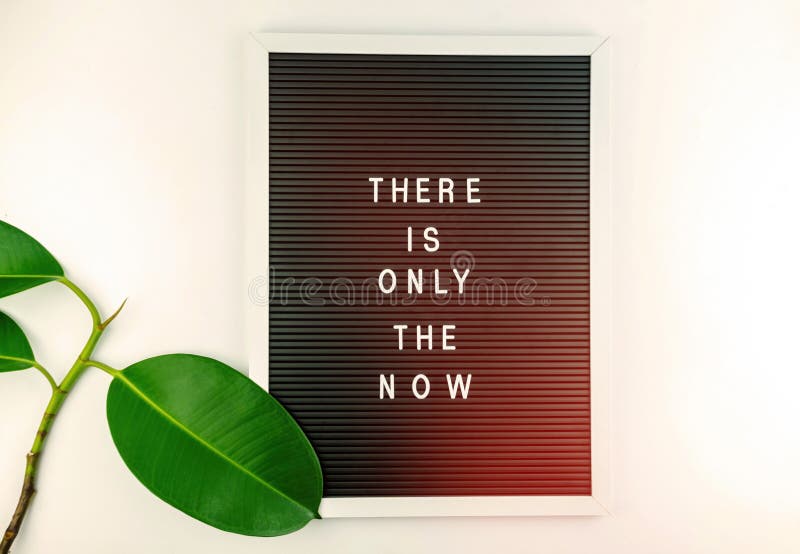 Mindfulness - Do it NOW. There is only the NOW Written on Letter Board ...