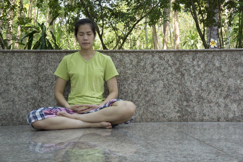 Mindfulness Free Relaxation Meditation Buddhism Concept Stock Photo ...