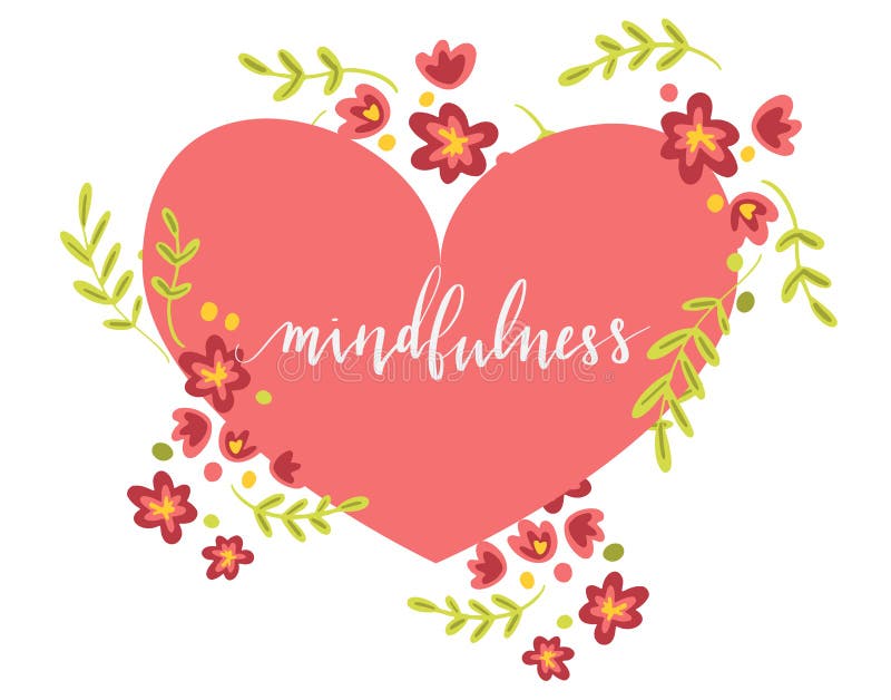 Mindfulness Hand Written Brush Lettering in Script. Illustration ...