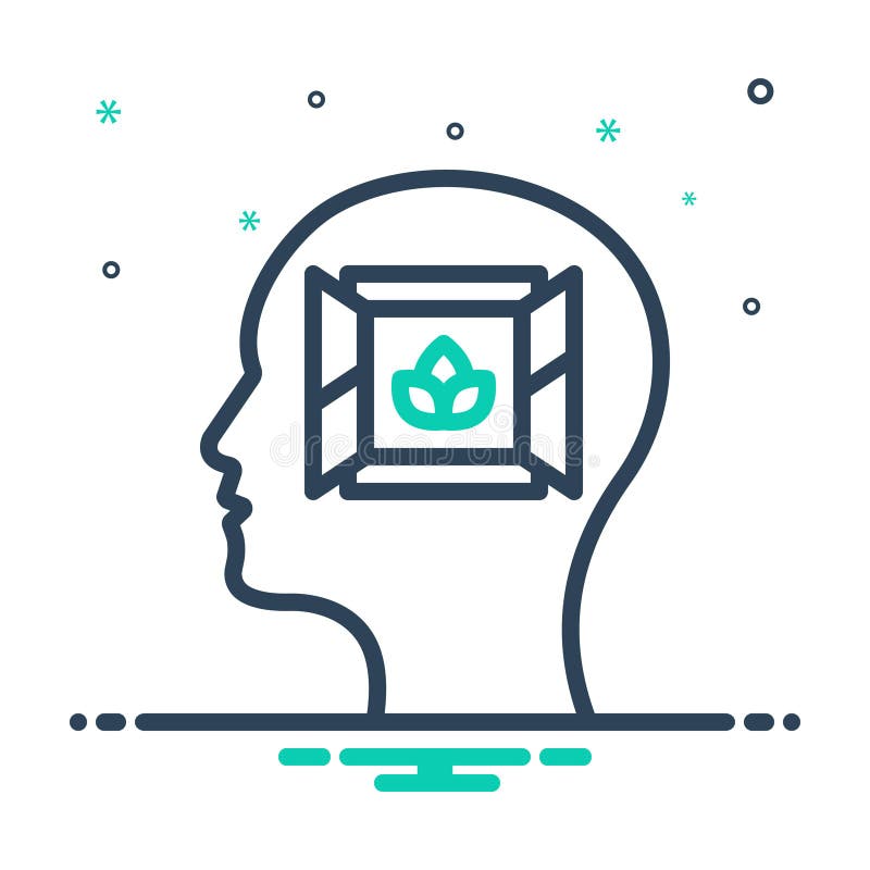 Mix Ix Icon for Mindfulness, Peaceful and Well Stock Vector ...