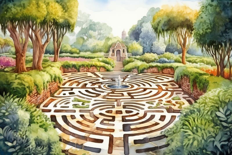 Mindfulness Labyrinth Stock Illustrations – 159 Mindfulness Labyrinth ...
