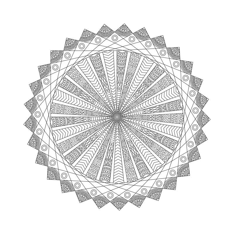 Intricate Mandala Design for Colouring and Relaxation Stock ...
