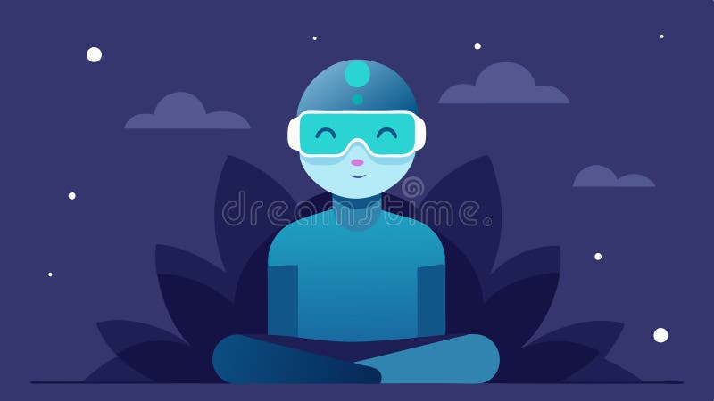 Mindfulness Mode a Character in a Tranquil Setting with Smart Glasses ...