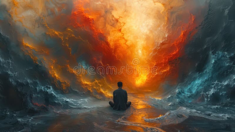 Mindfulness and Slow Living. Surreal Mystical Fantasy Artwork Stock ...