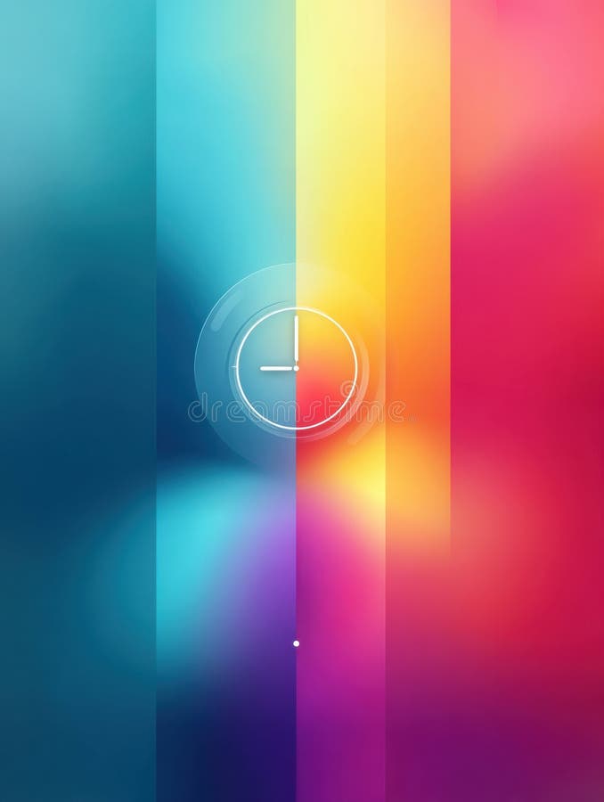Mindfulness Timer App Illuminated within a Vibrant Gradient Background ...