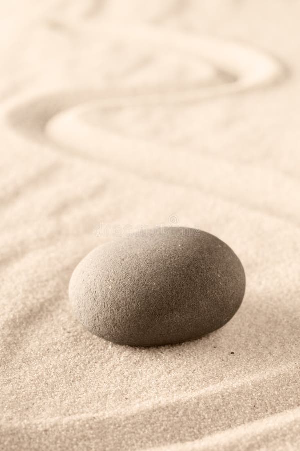 Zen Meditation Stone and Sand Garden for Mindfulness Stock Image ...