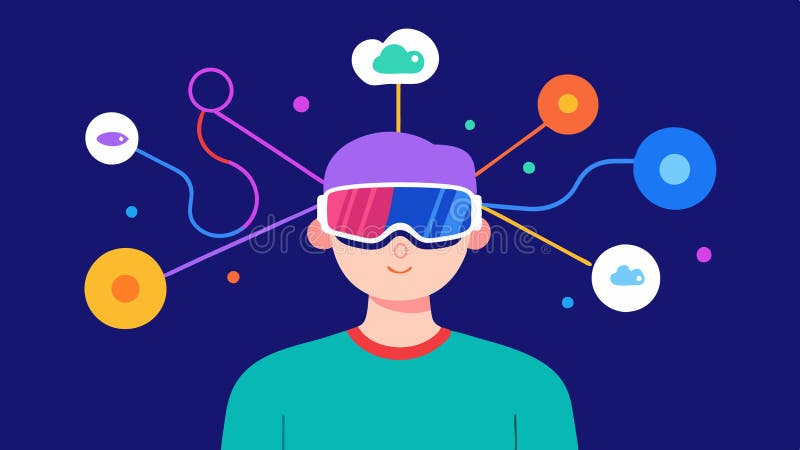 MindLinked Augmented Reality an Individual is Standing with Augmented ...