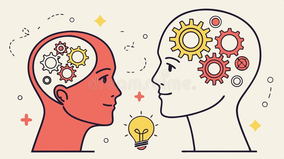Minds Thinking Gears, Brain Gears, and Idea Generation Vector Design ...